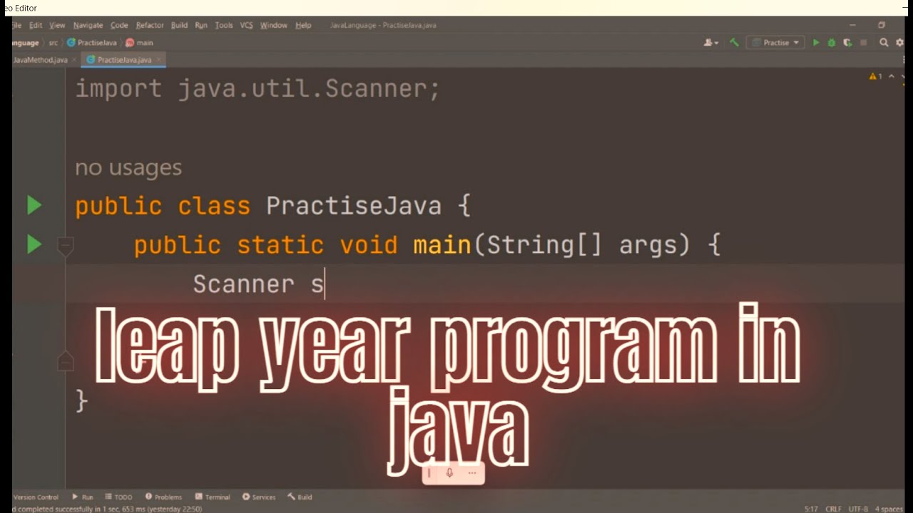Leap Year Program In Java Youtube
