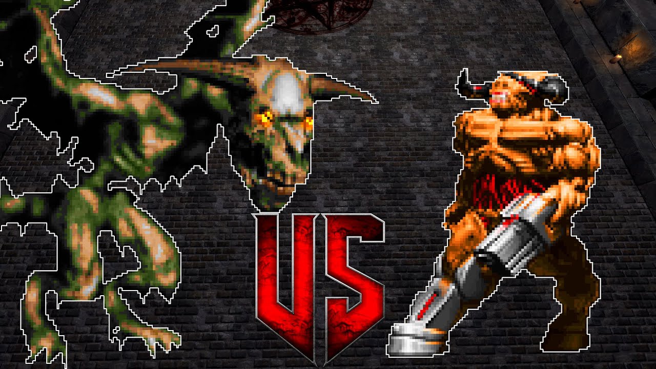 Maledict Vs Cyberdemon Doom Monster Infighting Full Hd Youtube