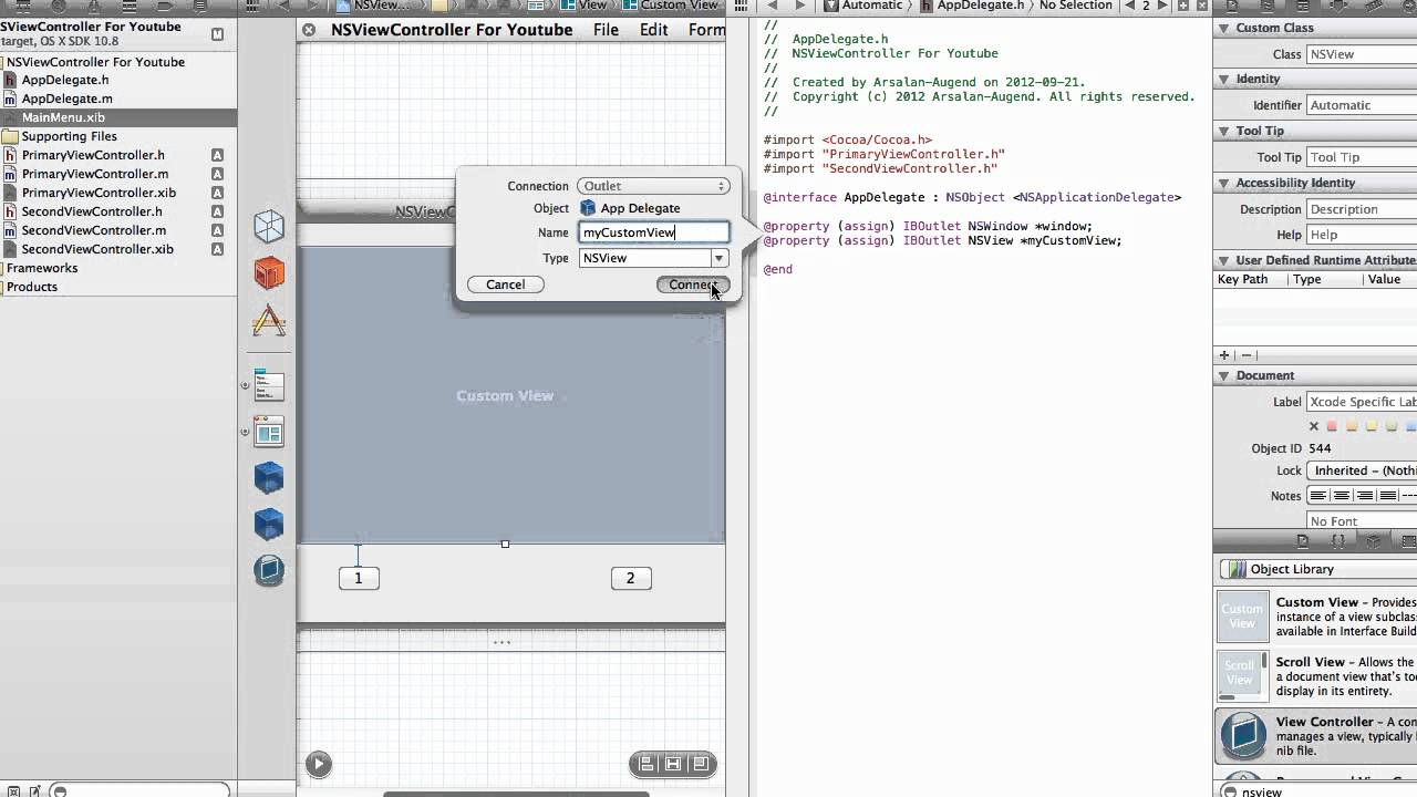 Nsviewcontroller Very Simple Tutorial Mp4 Youtube