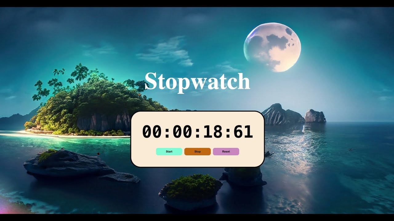 Stopwatch Using Reactjs Mini Project Youtube