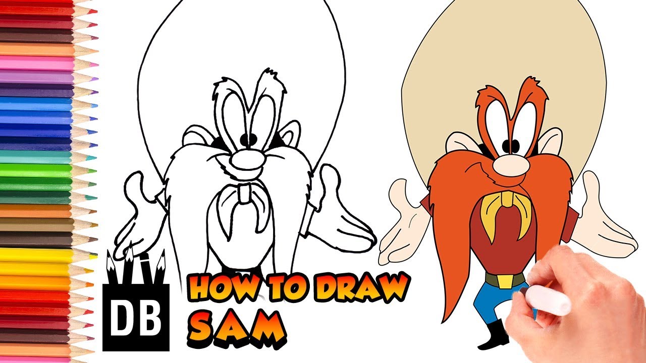 How To Draw Yosemite Sam From Looney Tunes Step By Step 4 Kids