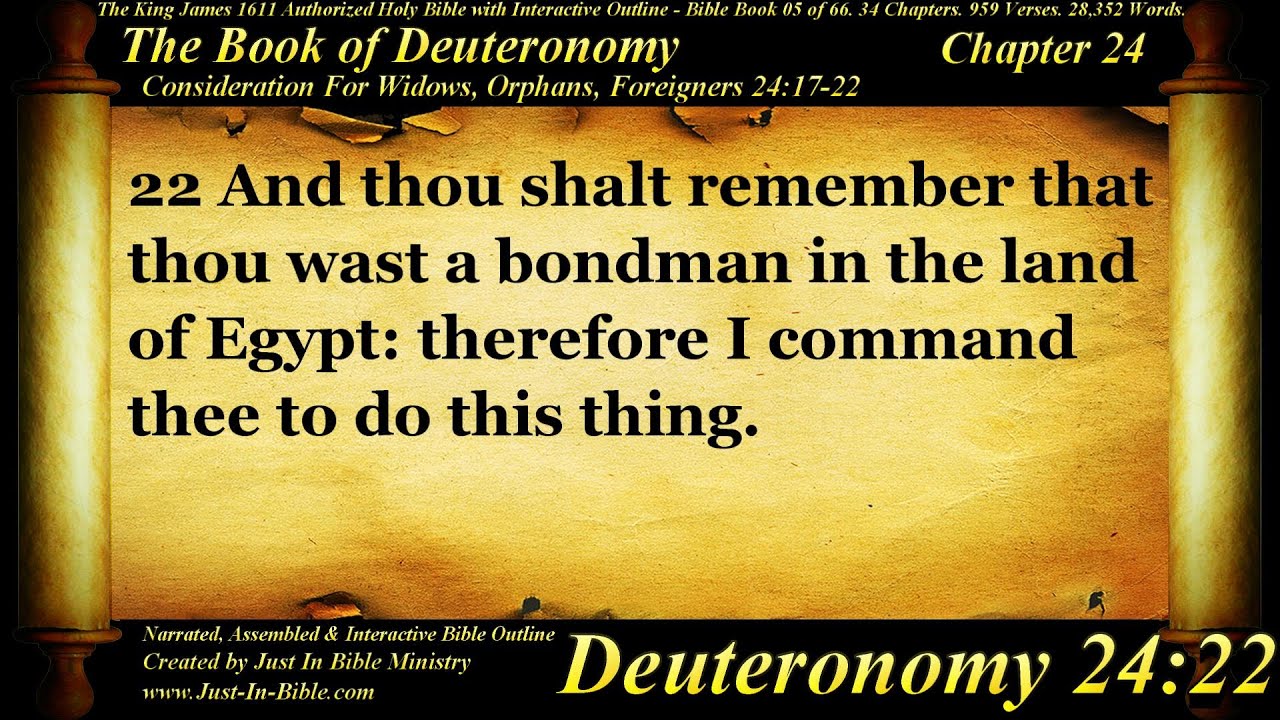 Bible Book 05 Deuteronomy Chapter 24 The Holy Bible Kjv Read Along