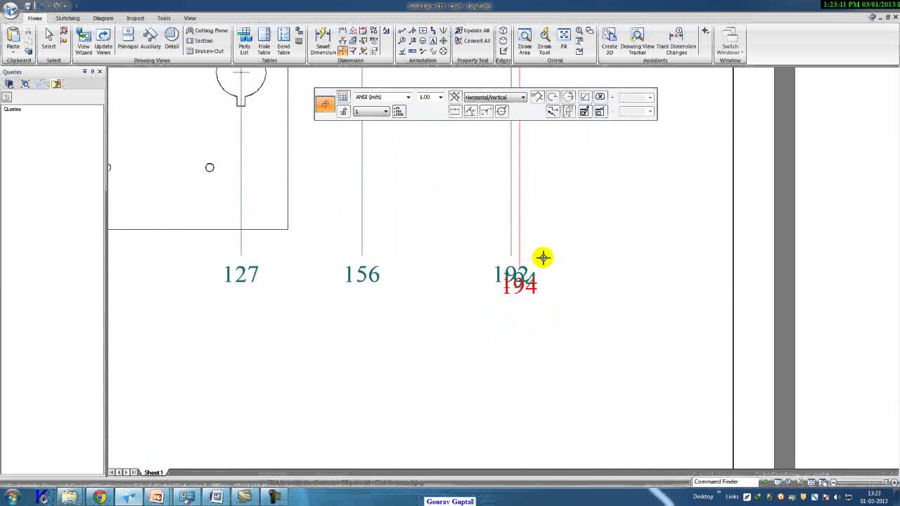 How To Apply Jog On Dimension In Solid Edge Youtube