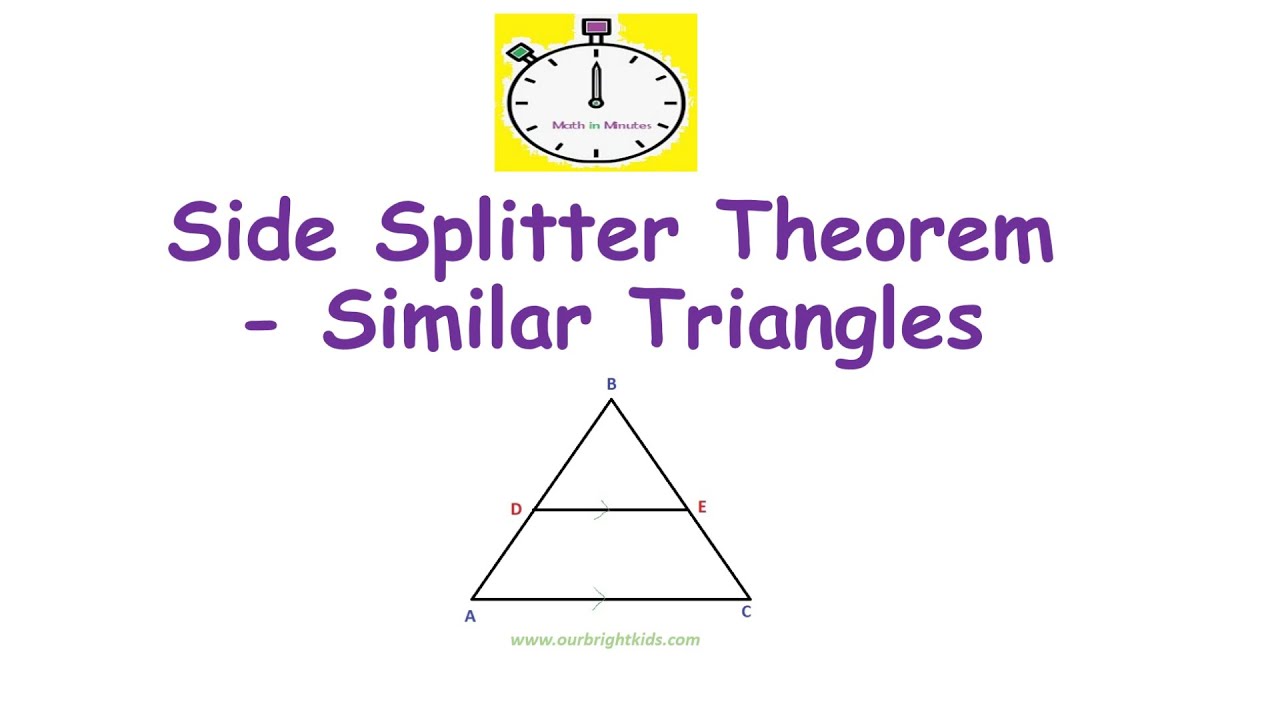 Side Splitter Theorem Similar Triangles Youtube