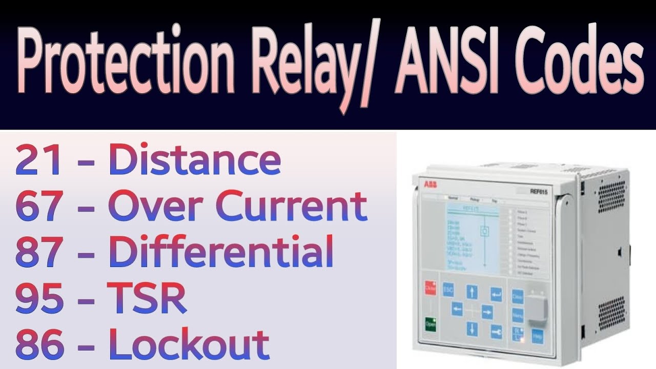 What Are Ansi Relay Numbers The Complete C37 2 Code List