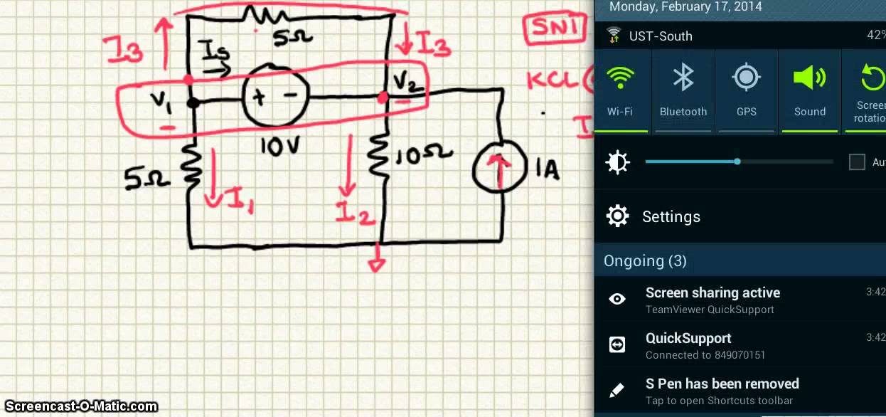 Example Node Voltage With Supernode Youtube