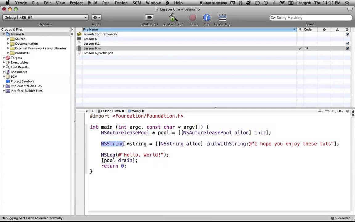 Objective C Programming Tutorials Nsstring Youtube
