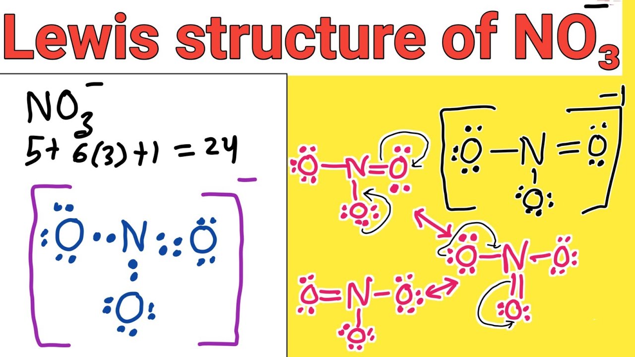 Lewis Structure Of No3 Nitrate Ion Draw The Lewis Dot Structure Of