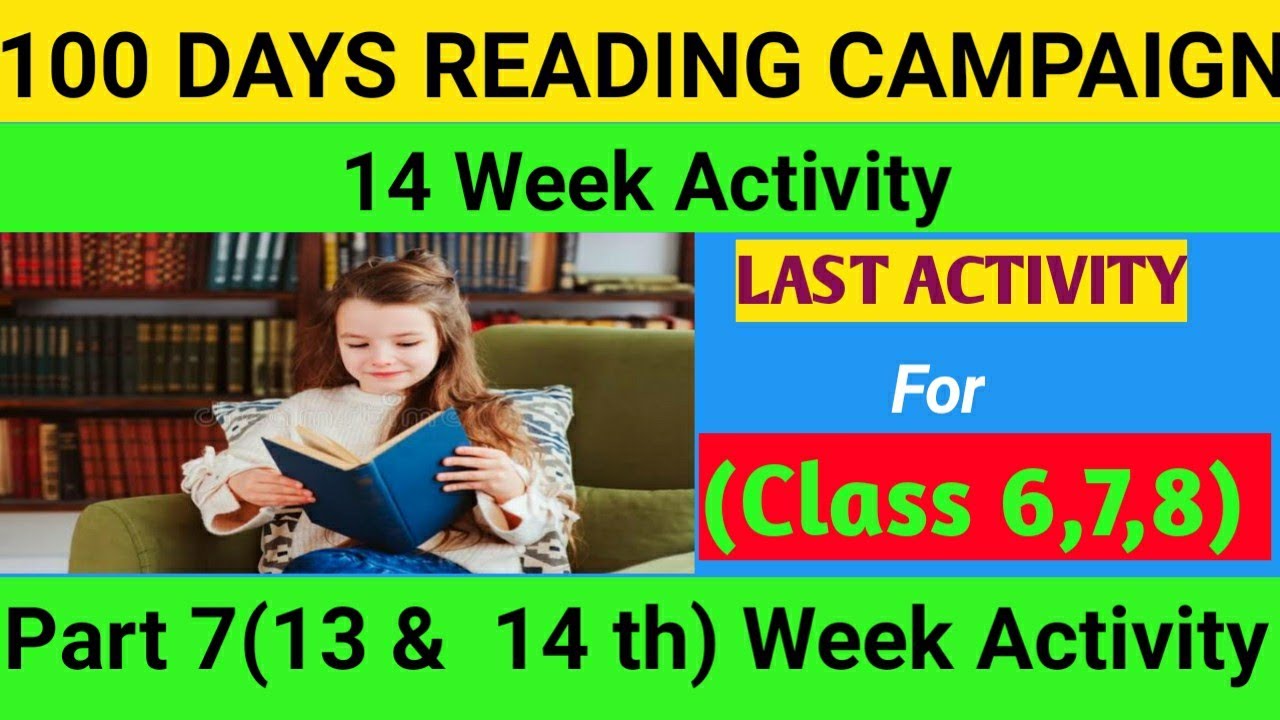 100 Days Reading Campaign 13 14th Week Activity Youtube