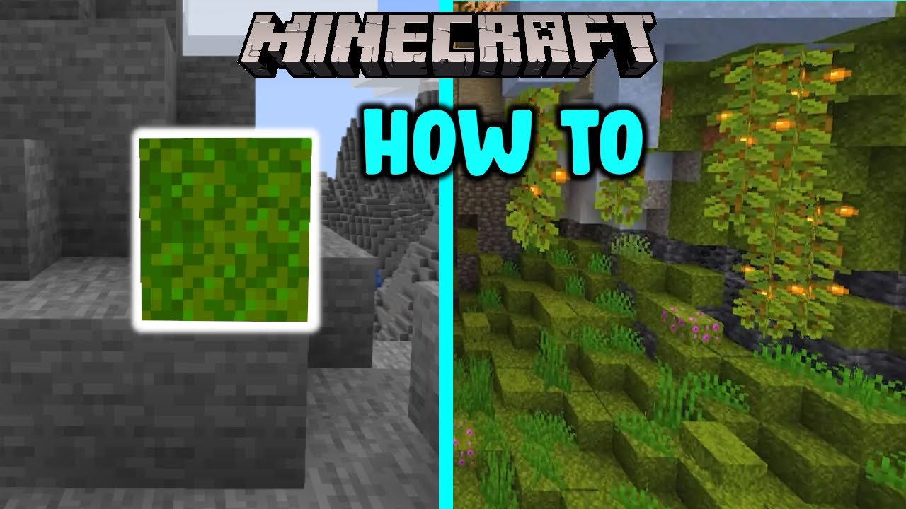 How To Get Moss Blocks 1 18 Minecraft Tutorial Youtube