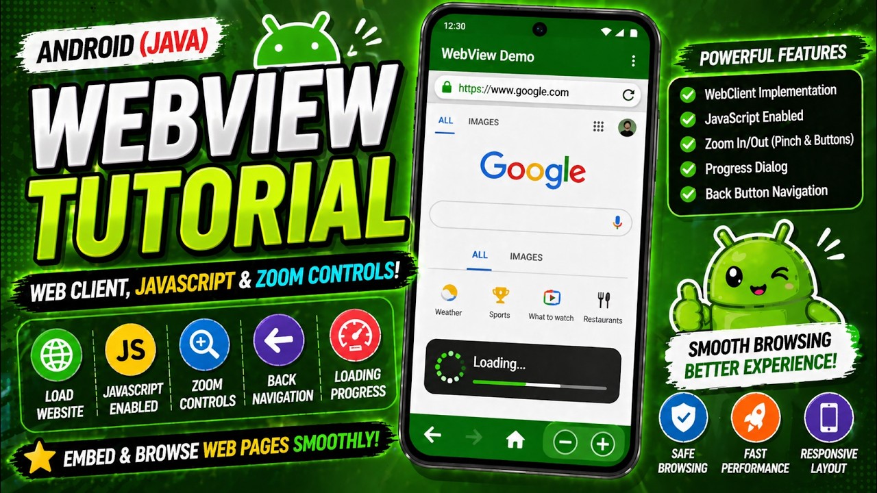 Android Webview Tutorial In Java Web Client Javascript Enabled