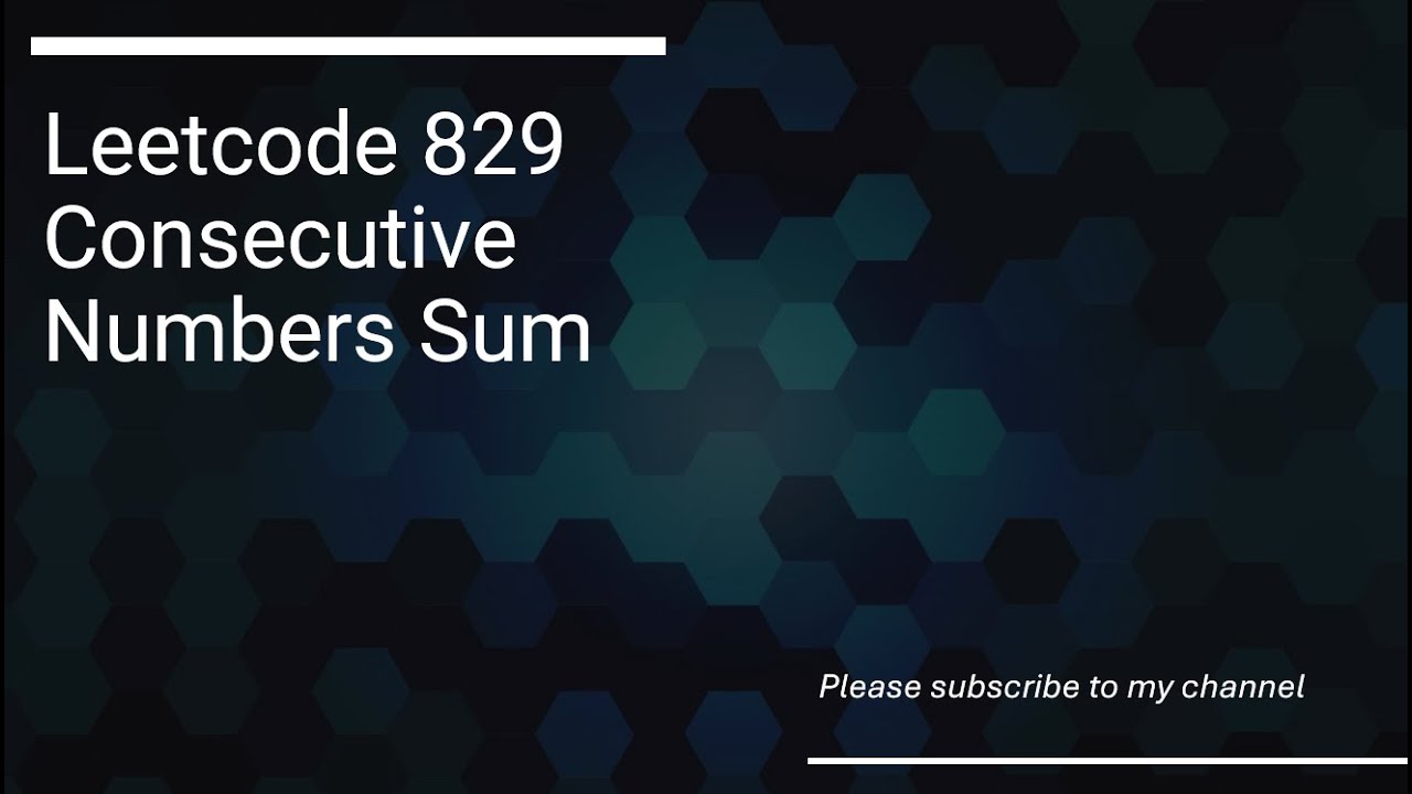 Consecutive Numbers Leetcode At Bryan Polley Blog