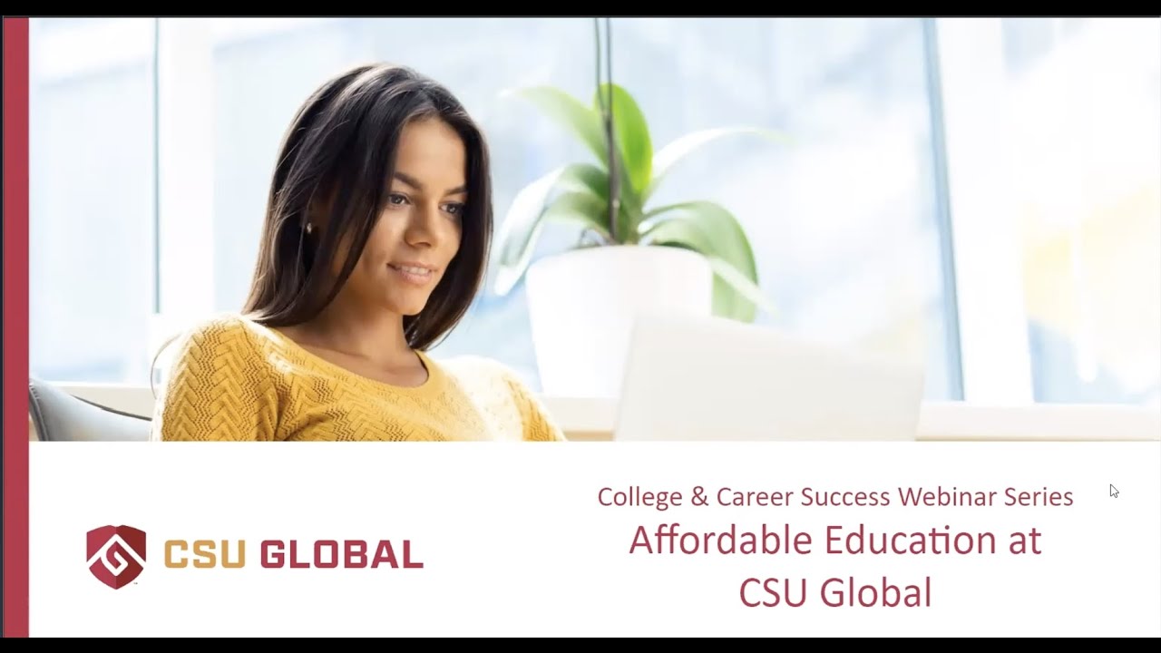 Career Success Series Affordable Education At Csu Global Youtube