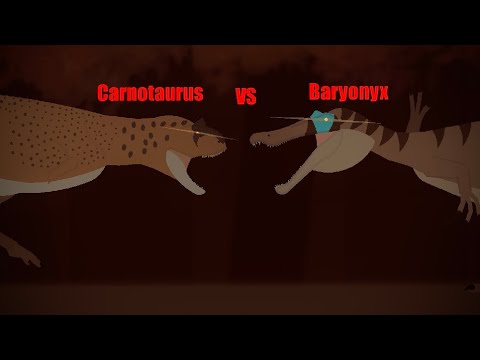 Carnotaurus Vs Baryonyx Paleo Battles Youtube
