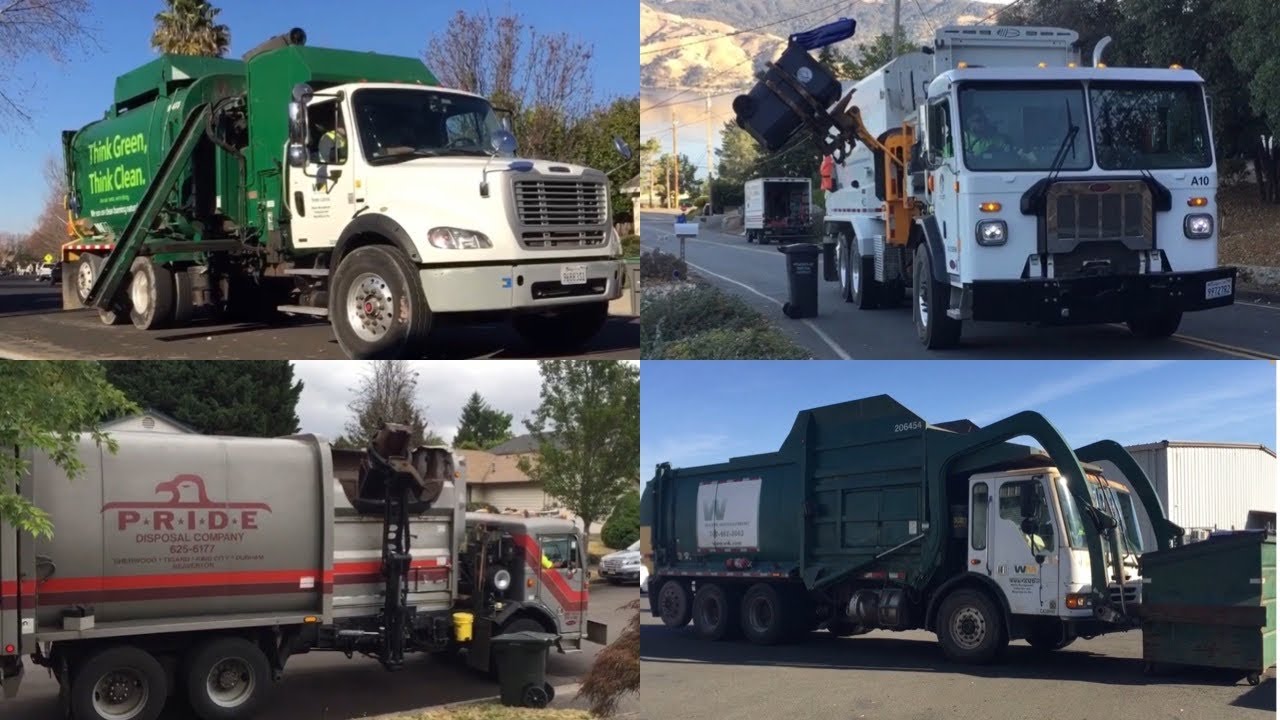Garbage Trucks In Action 2019 In Rewind Youtube