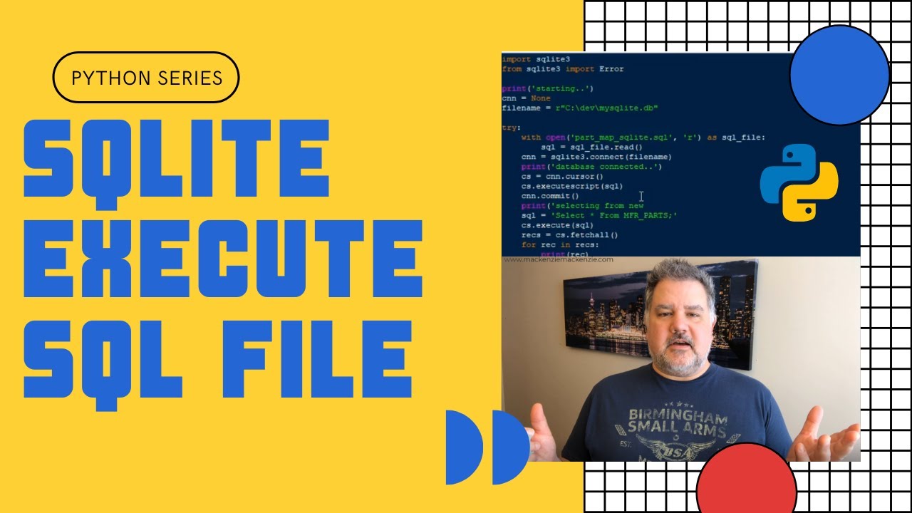 How To Execute Sql From A File On Sqlite Using Python Youtube