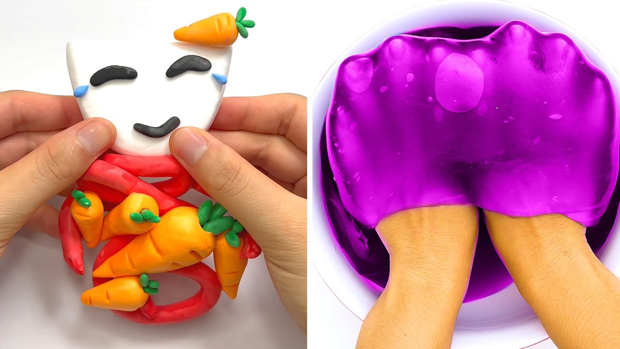 Satisfying Slime Asmr Satisfying Clay Cracking Youtube