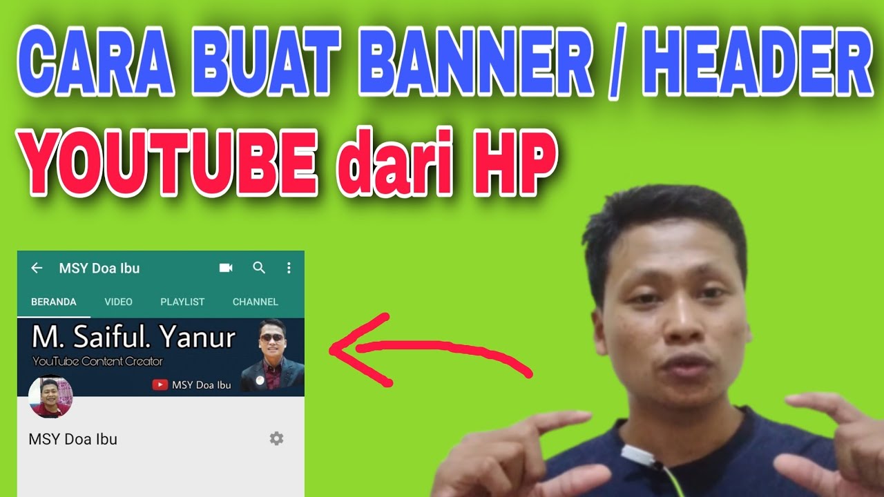 Cara Buat Header Youtube Di Android Youtube