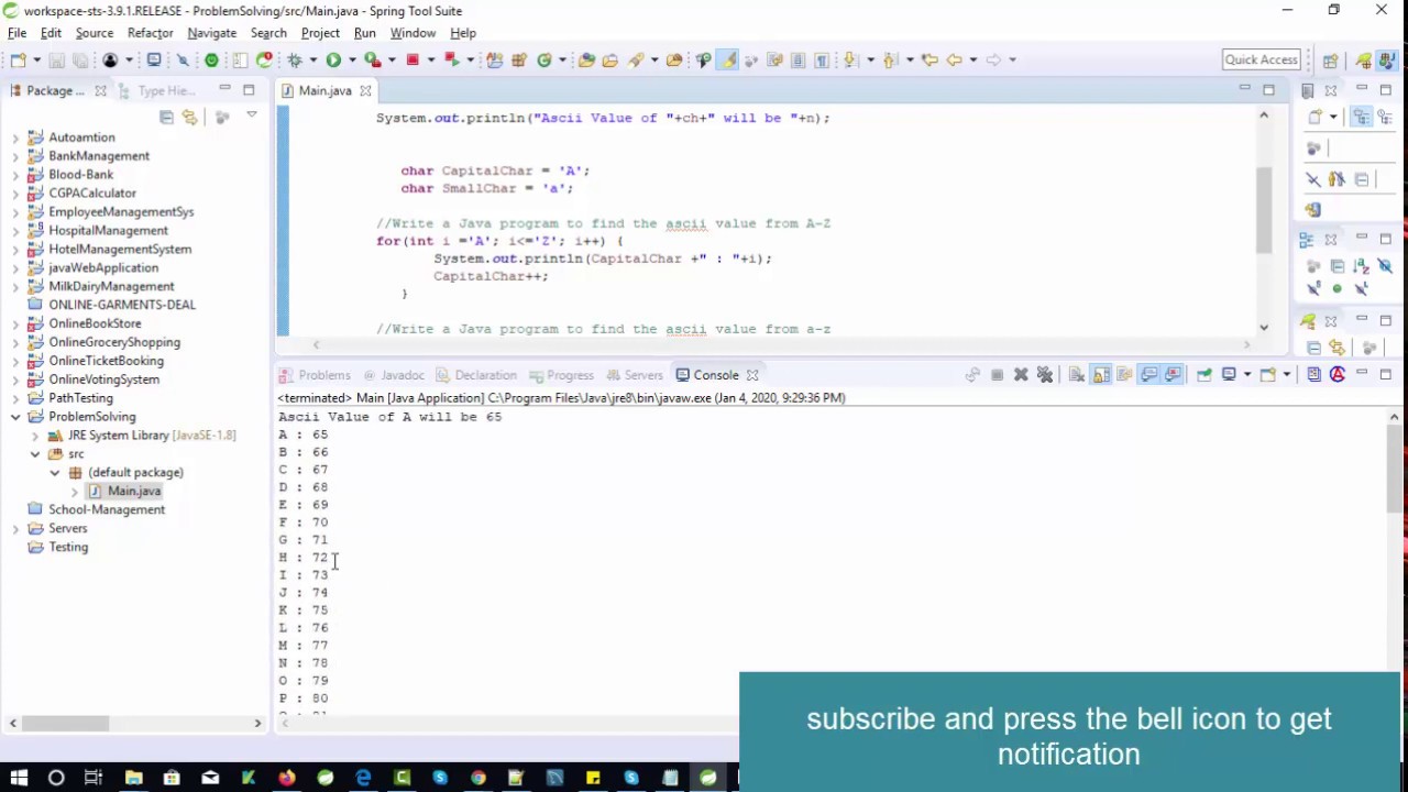 Print Alphabets In Java Using Ascii Value Infoupdate Org