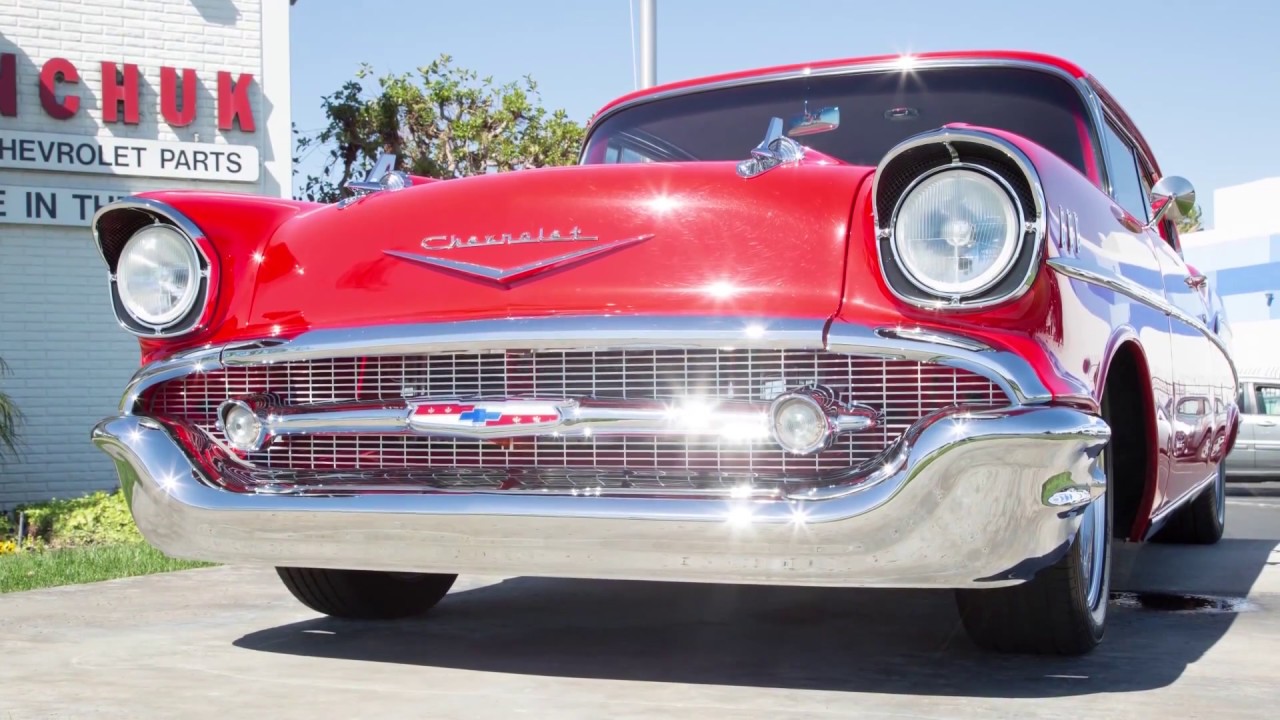 1957 Chevy Front End Chrome Parts Made In The Usa Danchuk Usa Youtube