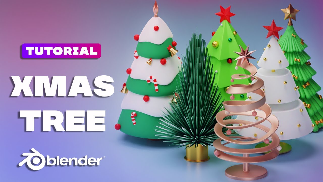 Blender 3d Modeling Christmas Trees Tutorial For Beginners Youtube
