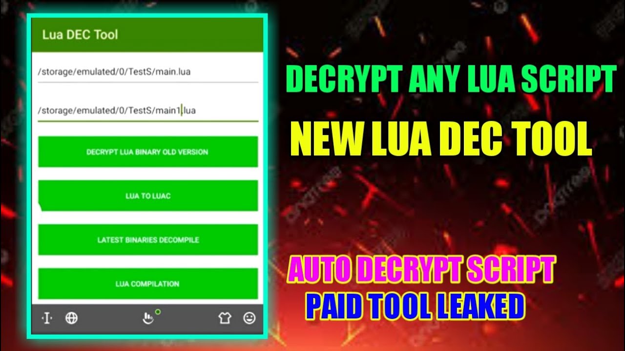 Decrypt Lua Script Lua Dec Tool How To Decrypt Lua Script Lua