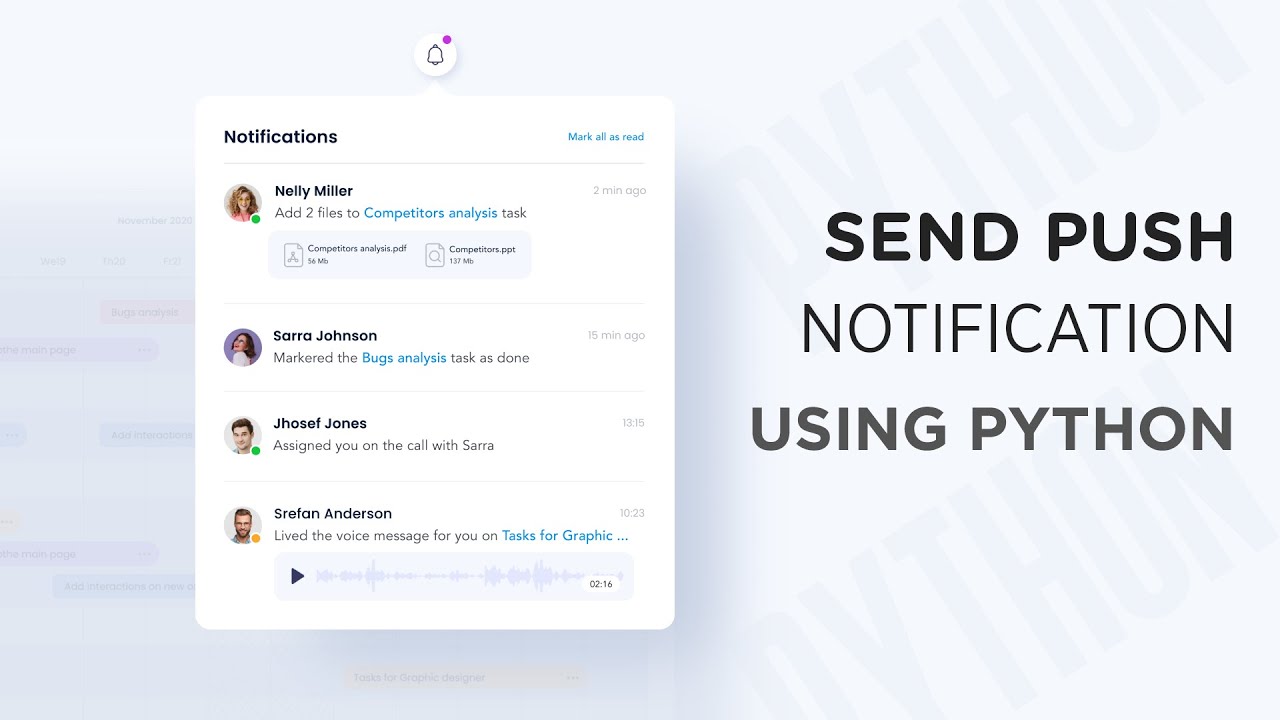 How To Send Custom Push Notification Using Python Youtube