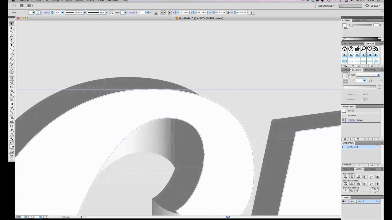 3d Text Effect In Illustrator Youtube