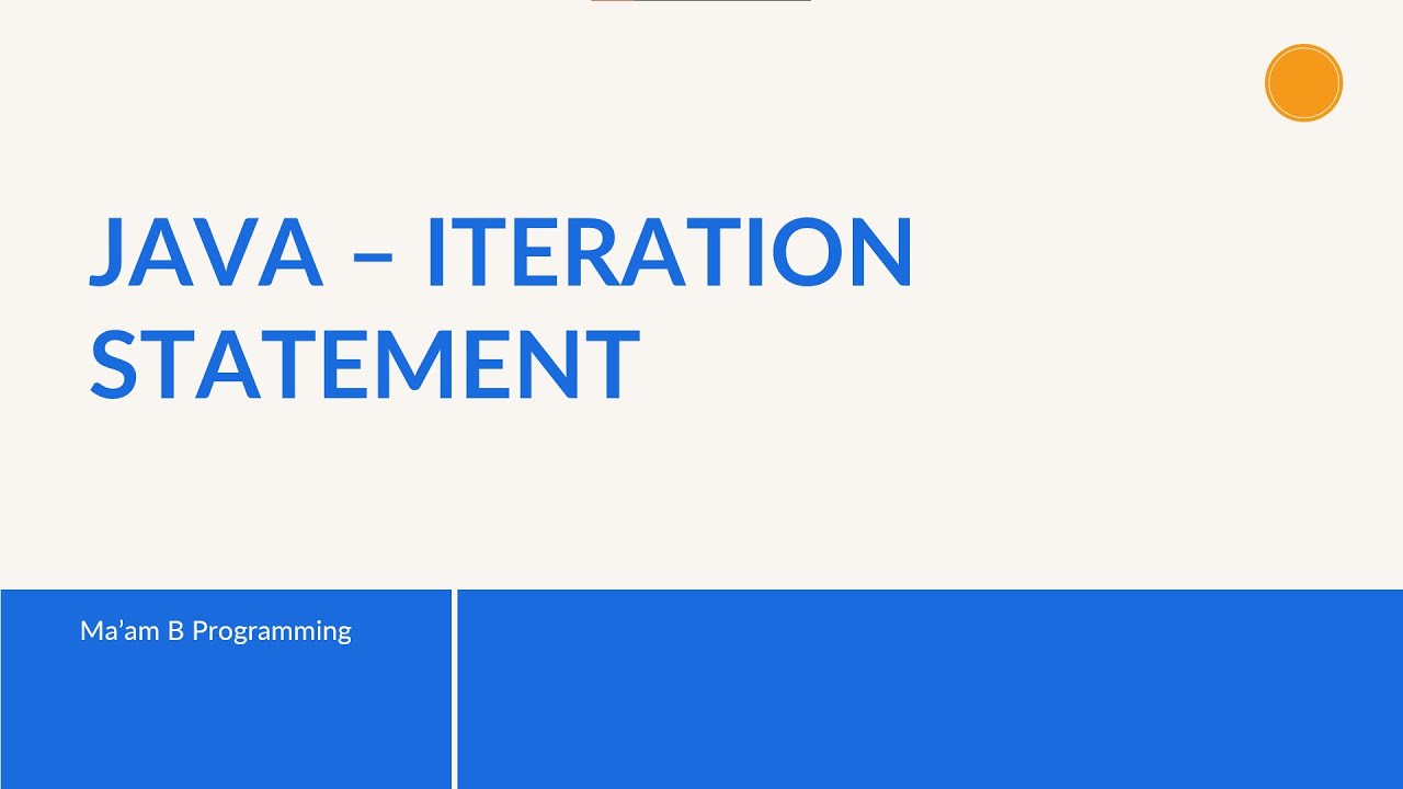 Java Iteration Statement Tagalog Youtube