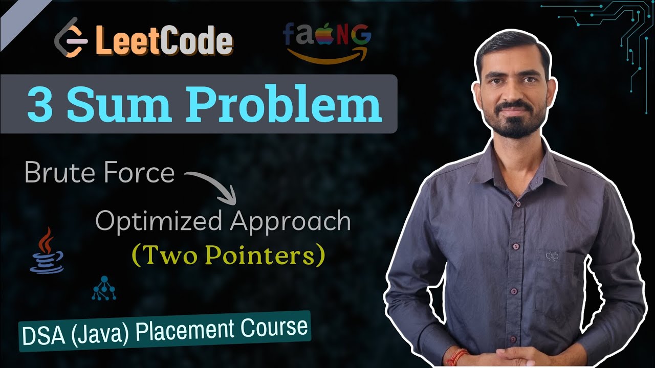 3sum Problem Explained Brute Force Optimized Solution Leetcode 15