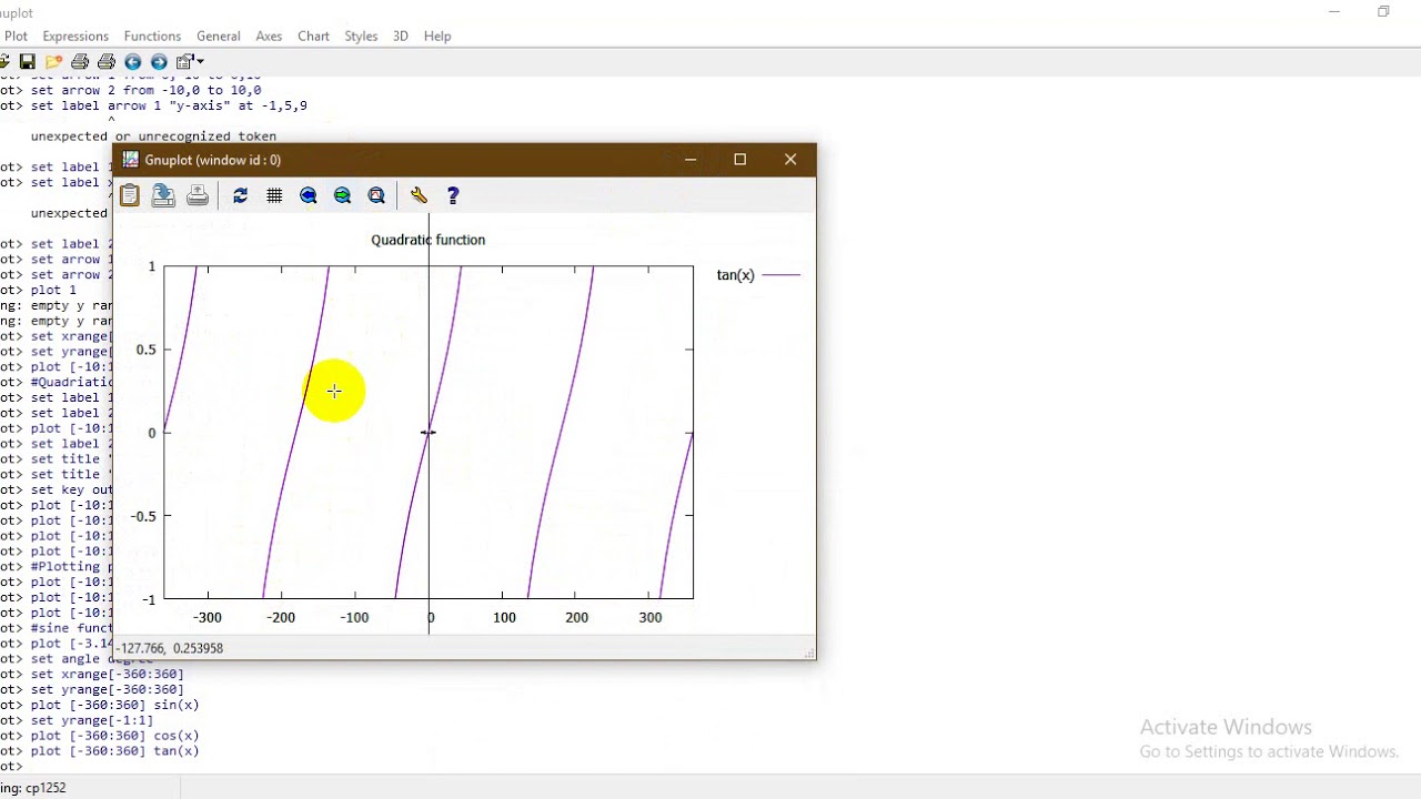 Plotting Functions With Gnuplot Youtube