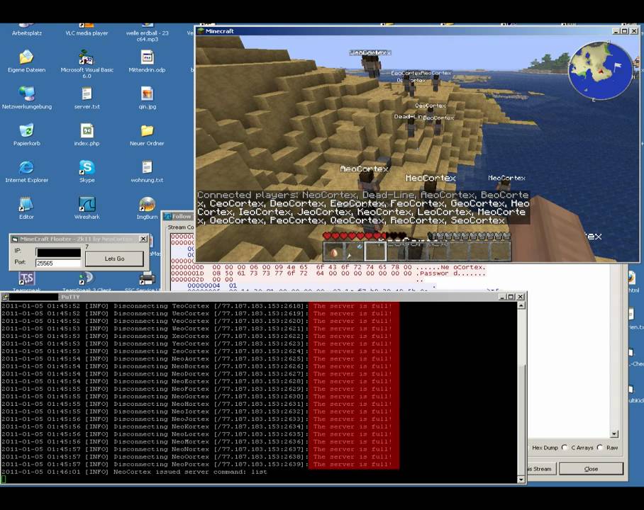 Minecraft Fakeplayers Serverflood Youtube