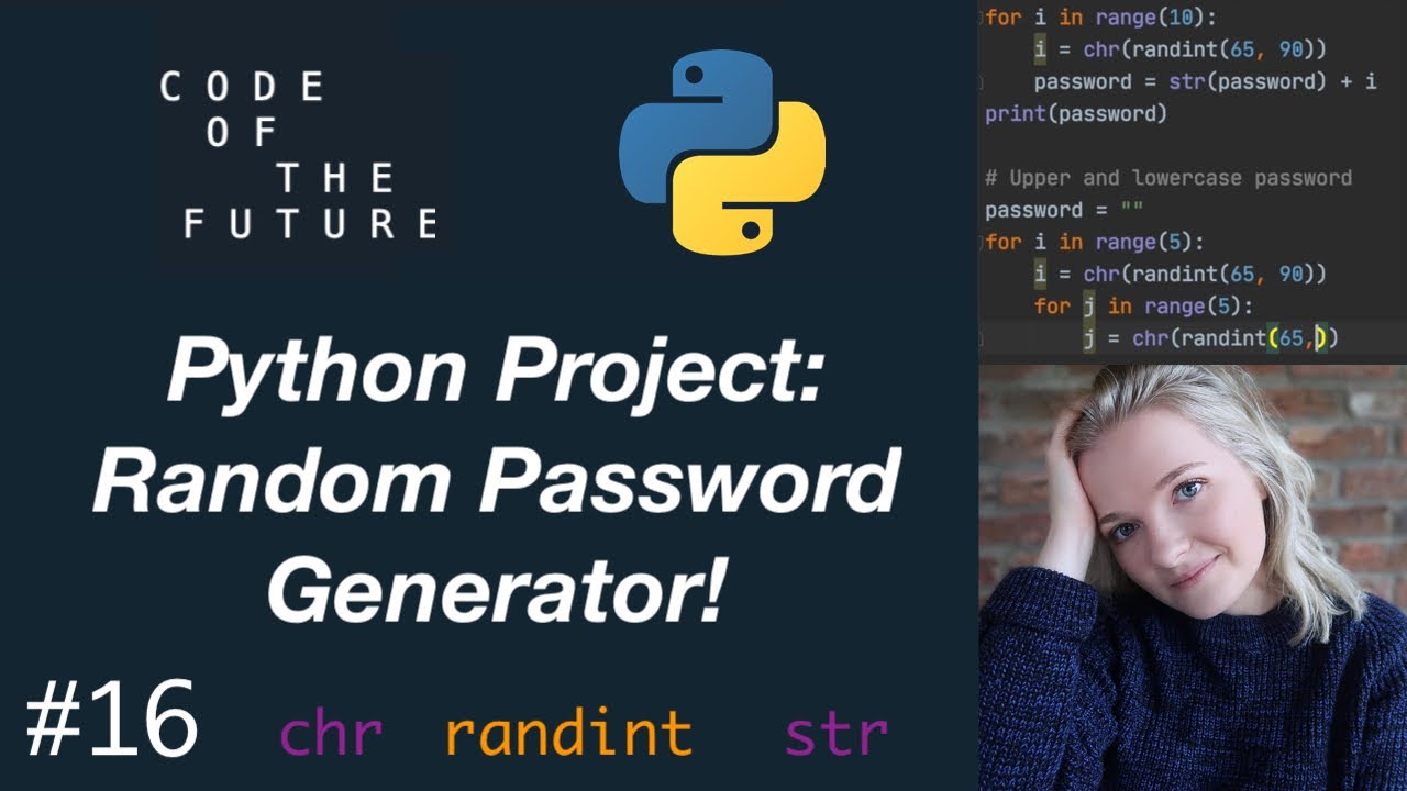 Python Tutorial For Beginners 16 Random Password Generator Project
