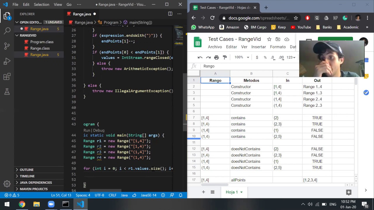 Range Class Coding In Java Youtube
