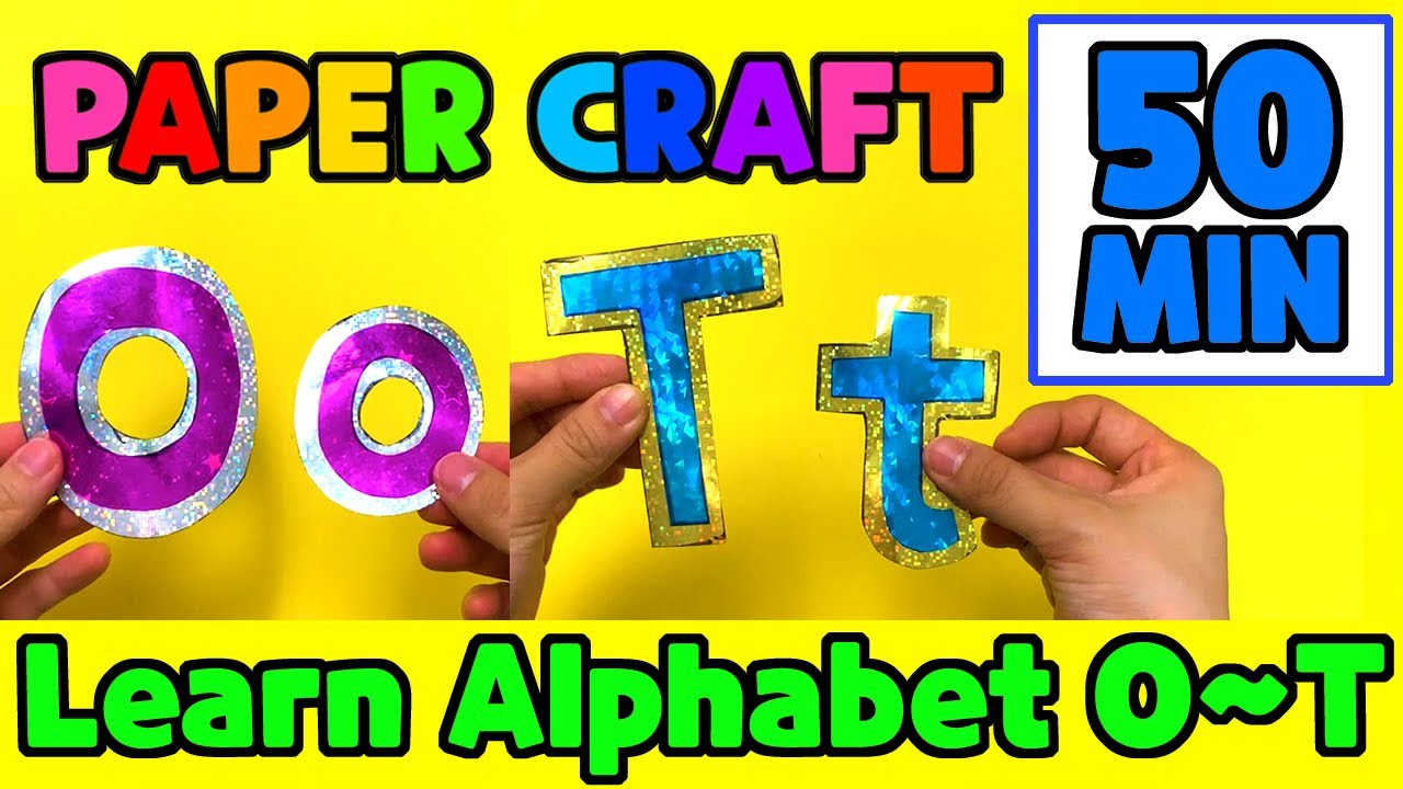How To Make Alphabet O To T With Glittering Colored Paper For Kids