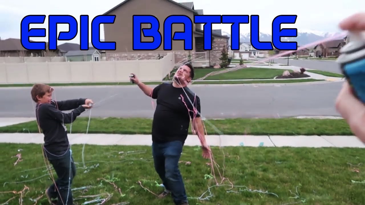 Epic Silly String Battle Youtube
