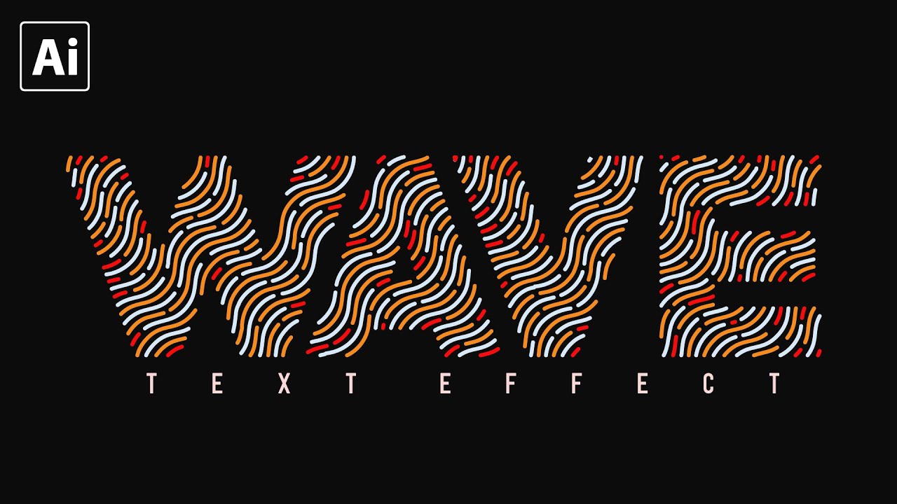 How To Create Wavy Line Text Effect In Illustrator Wavy Text Effect