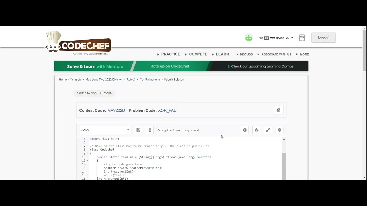 Xor Palindrome Codechef Solution Youtube