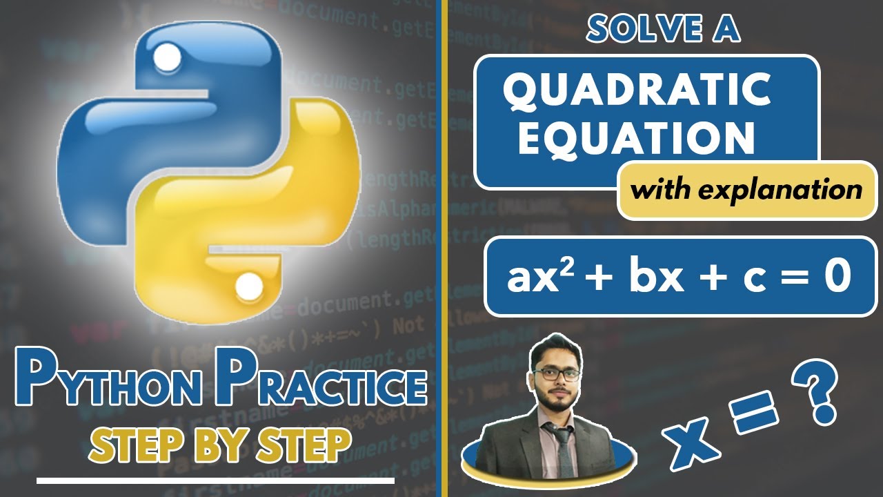 Python Program To Solve Quadratic Equation Python Exercise Python