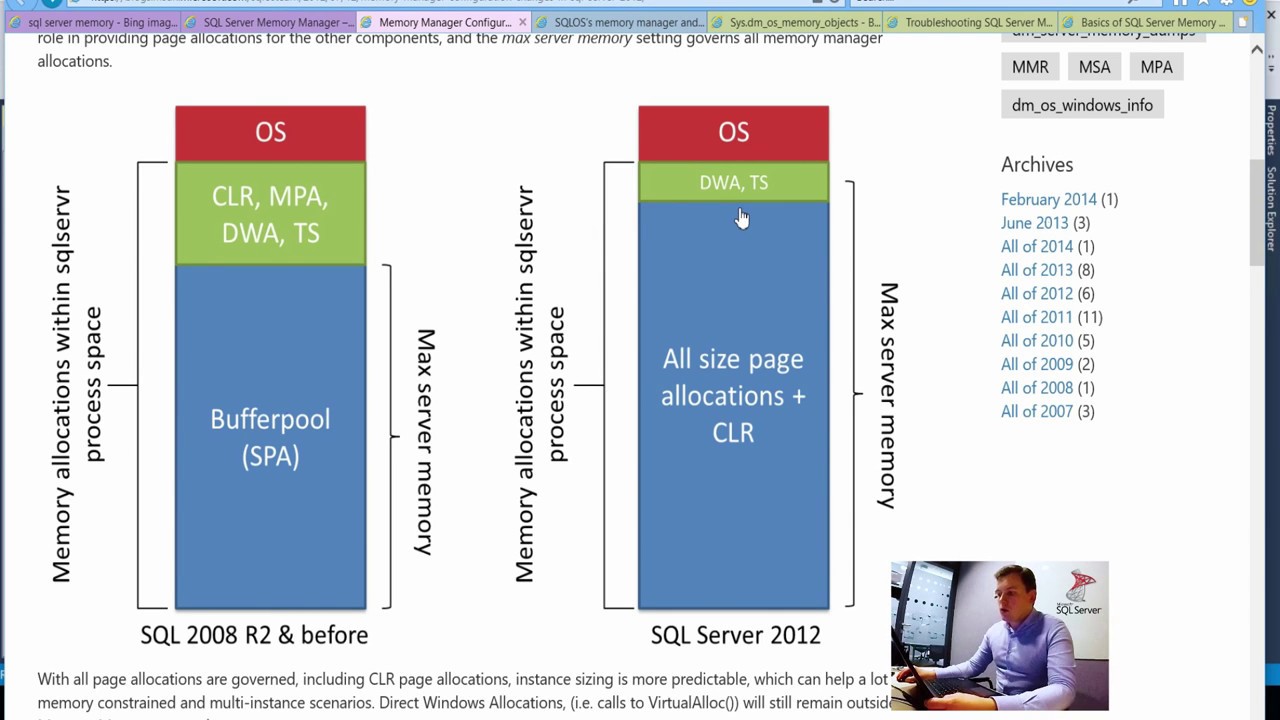 Sql Server 2017 Memory Settings настройка памяти Youtube
