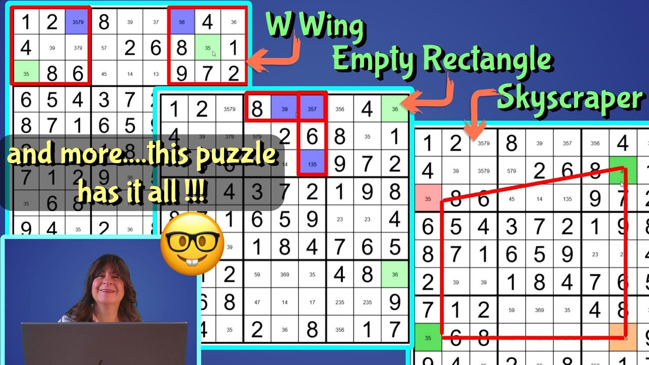 Must Know Sudoku Strategies Empty Rectangle Skyscraper W Wing And