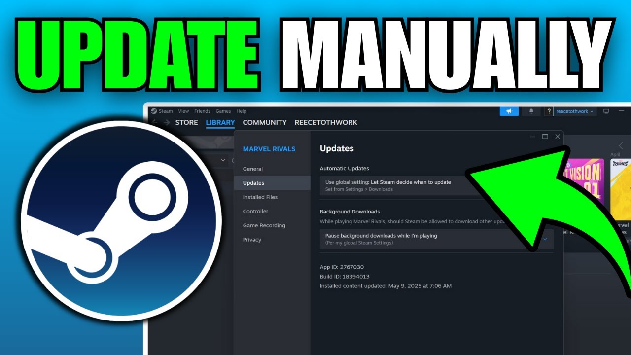 How To Update Steam Games Manually 2025 Youtube