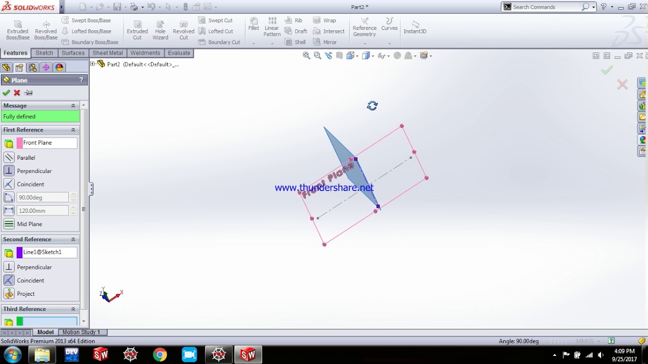 How To Create Reference Planes In Solidworks At An Angle Tilted Planes