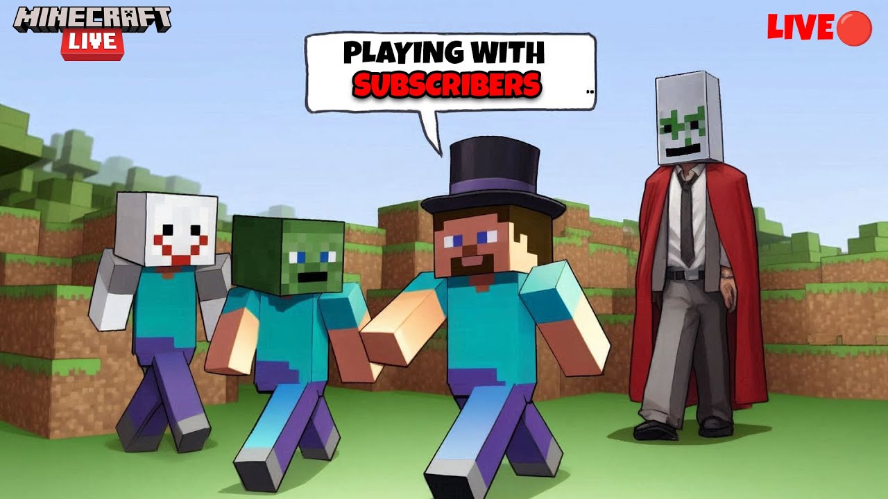 Playing Minecraft With Subscribers And Fun Together Join Us Youtube