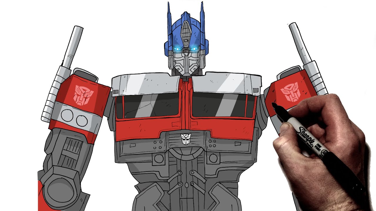 How To Draw Optimus Prime Step By Step Transformers Drawing Easy ...