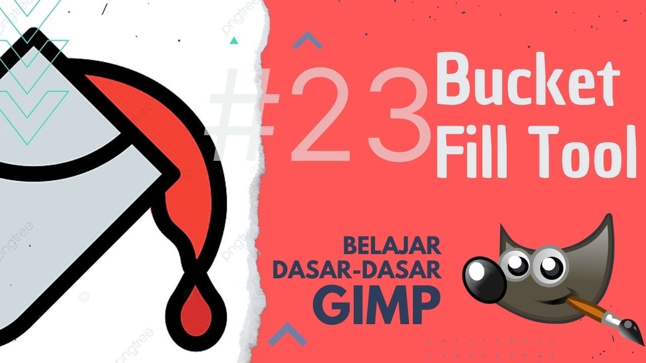 Belajar Dasar Gimp 23 Bucket Fill Tool Youtube