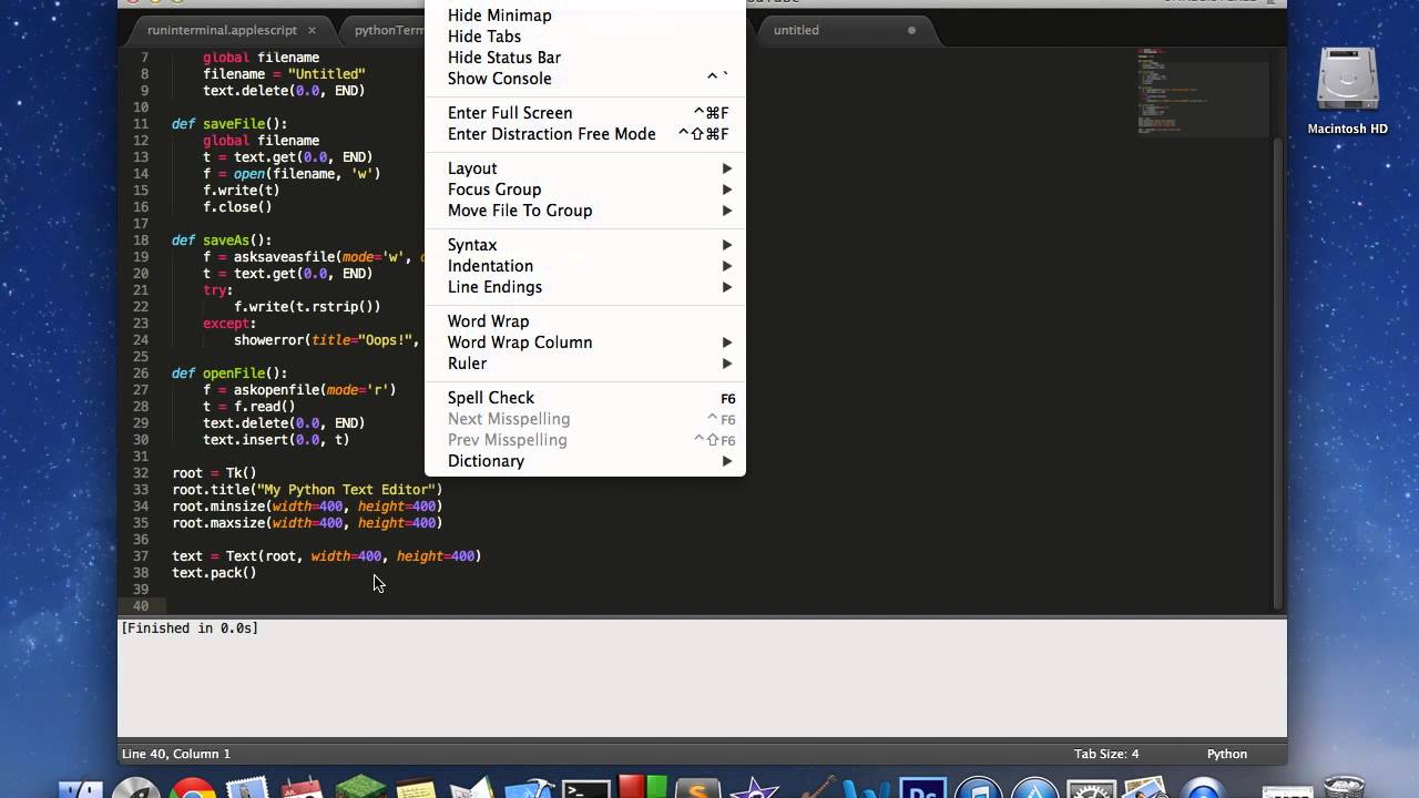 Python Tutorial Make Your Own Text Editor Youtube
