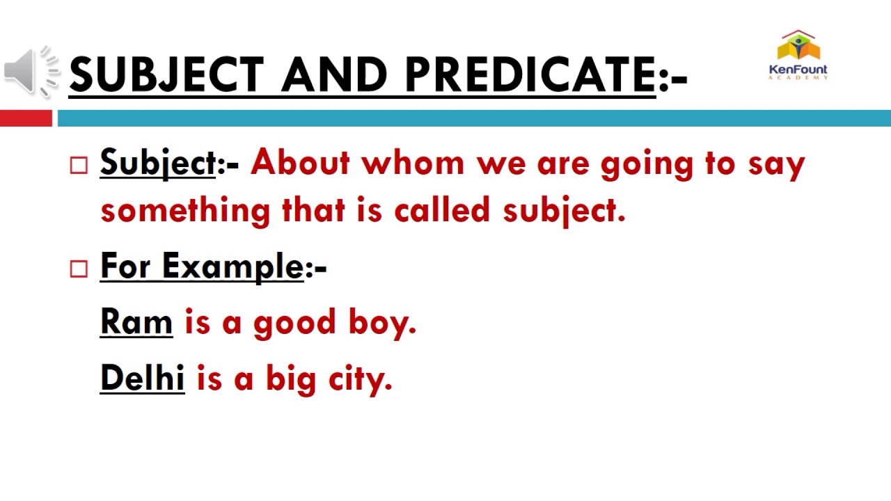 Subject Predicate Youtube