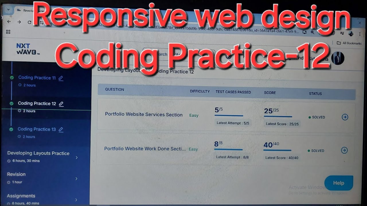 Coding Practice 12 Responsive Web Design Ccbp Nxtwave Html Css