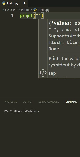 First Python Program Hello World Youtube